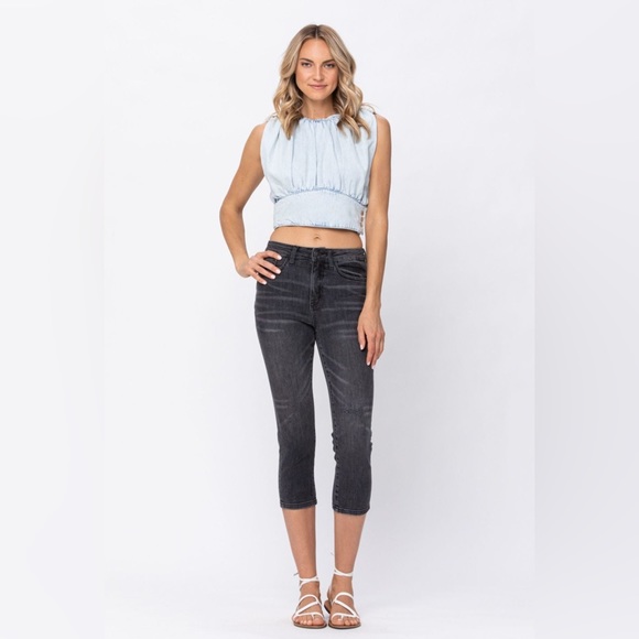 Judy Blue | Jeans | Judy Blue Mid Rise Cuffed Capri Jeans 22w Nwt ...